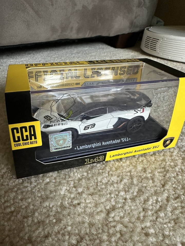 1:43 CCA Lamborghini Aventador SVJ Diecast Alloy Model car w/ dispaly ...
