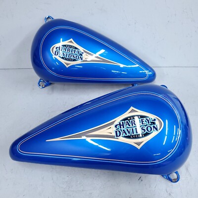Harley-Davidson Heritage Softail FLSTC Gas Split Tanks States Blue ...