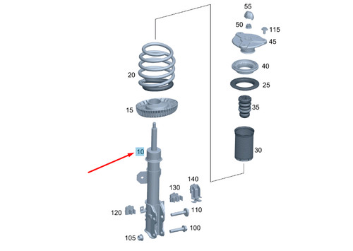 NEW MERCEDES-BENZ VITO W447 FRONT SHOCK ABSORBER A4473205538 ORIGINAL ...