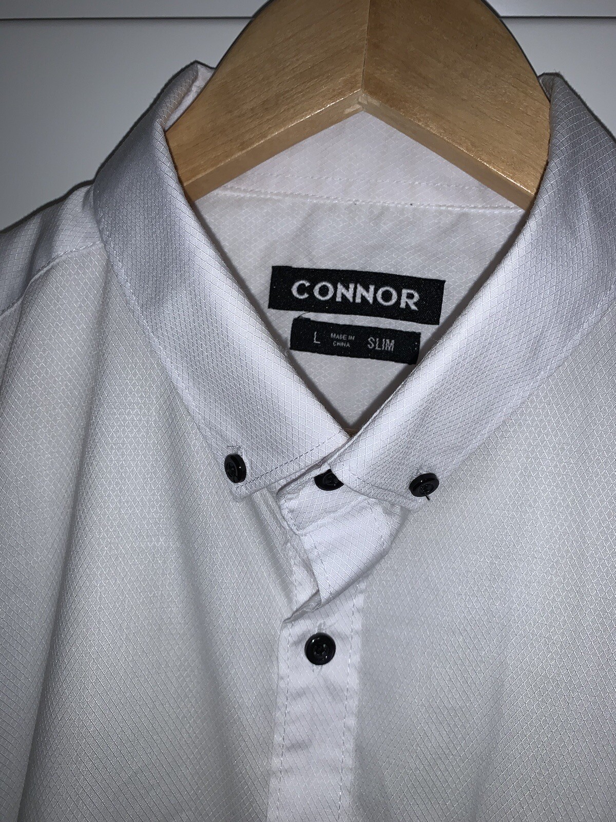 Mens Connor Shirt, Size Large, (Slim) White | eBay