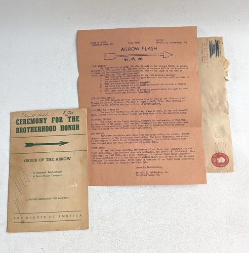 OA Order of the Arrow BSA ordeal Brotherhood Ceremony Book 1950's | eBay