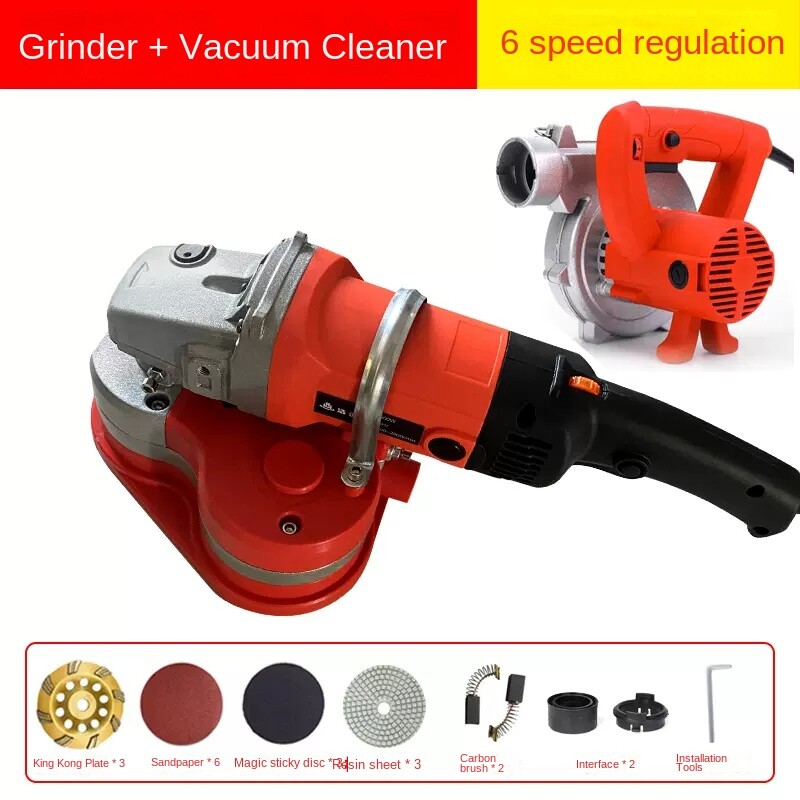 Three Head Dustless Grinder Triangle Floor Grinder Grinding Edge ...