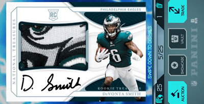DIGITAL DeVonta Smith /25 National Treasures RPA 📱🔥 2021 RC Panini ...