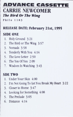 Carrie Newcomer - The Bird Or The Wing (Cass, Advance) (Very Good Plus ...