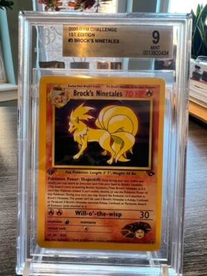 Brock’s Ninetales Holo 1st Edition – Gym Challenge – BGS 9 - (PSA/CGC ...
