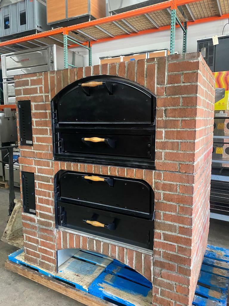 Used Marsal MB-42-2- 62.5" Brick Lined Pizza Oven, Gas, Stacked | eBay