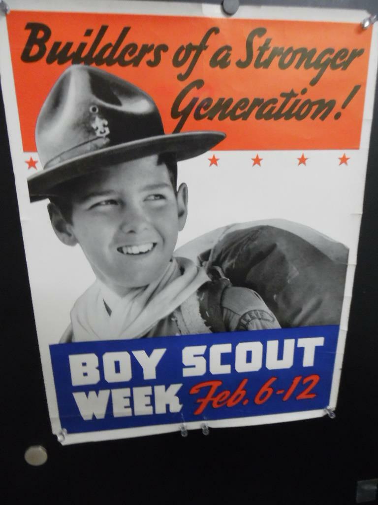 c.1962 BOY SCOUT WEEK Poster Builders of a Stronger Generation BSA ...