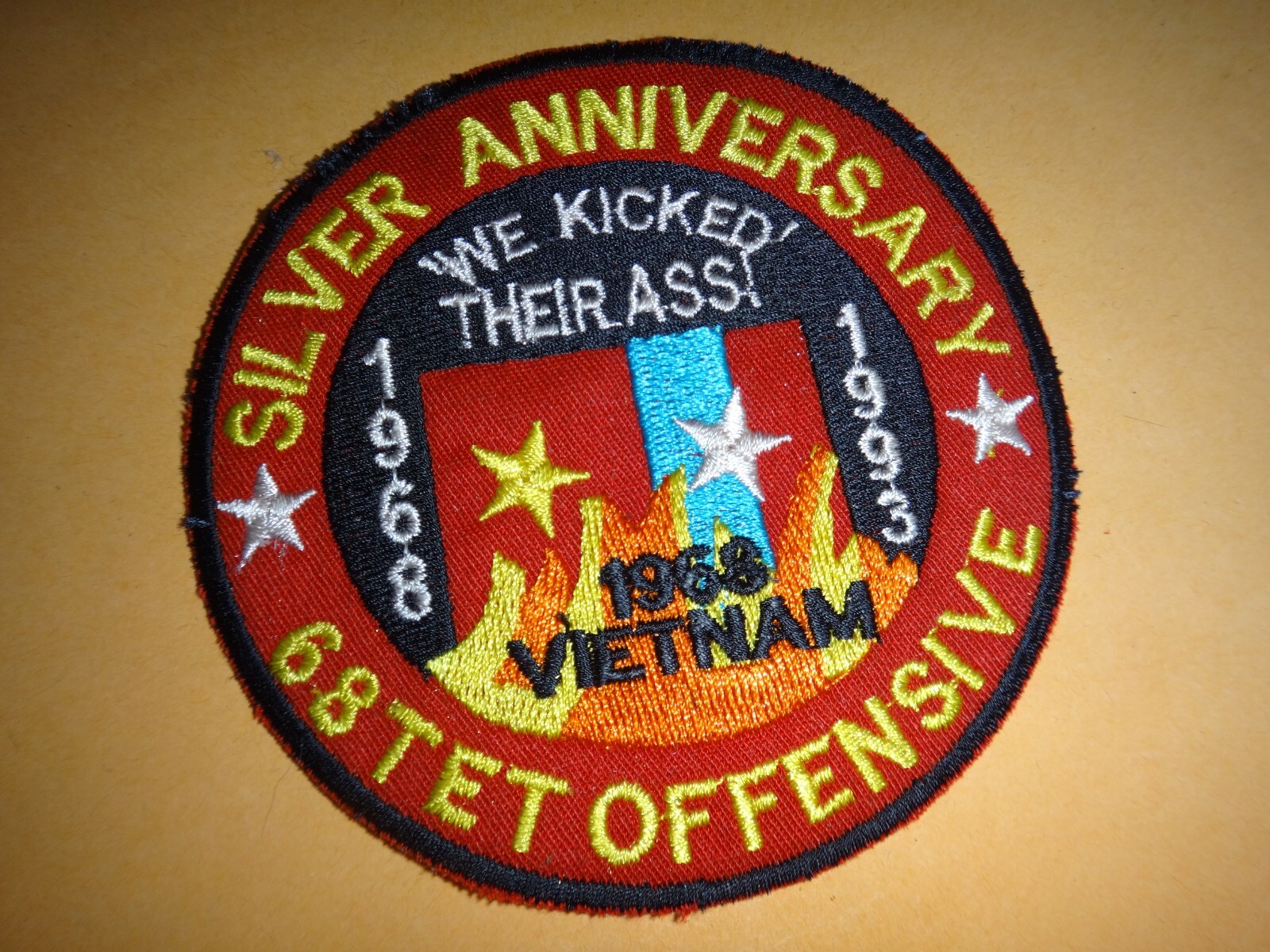 Commemorative Patch SILVER ANNIVERSARY (25 Years) Vietnam War 1968 TET ...