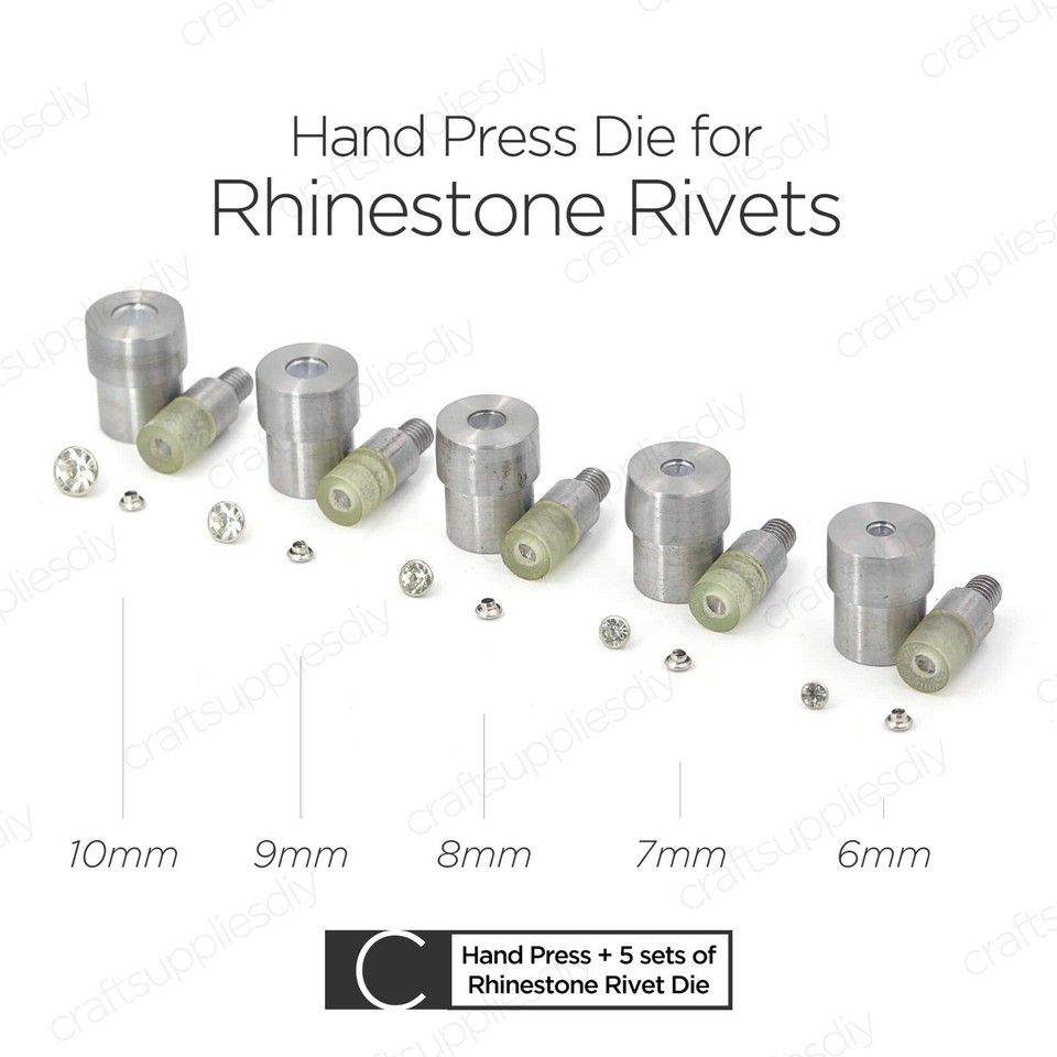 Hand Press for Double Cap Rivets, Eyelet Grommet, Rhinestone Rivets ...