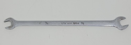 Snap On Tools LTA1416 7/16" 1/2" Low Torque Slimline Double Open End ...