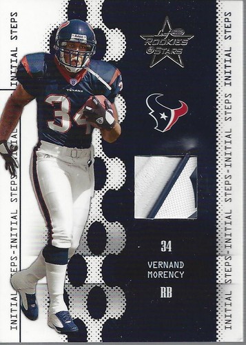 2005 Leaf Rookies and Stars Initial Steps Shoe #IS28 Vernand Morency ...