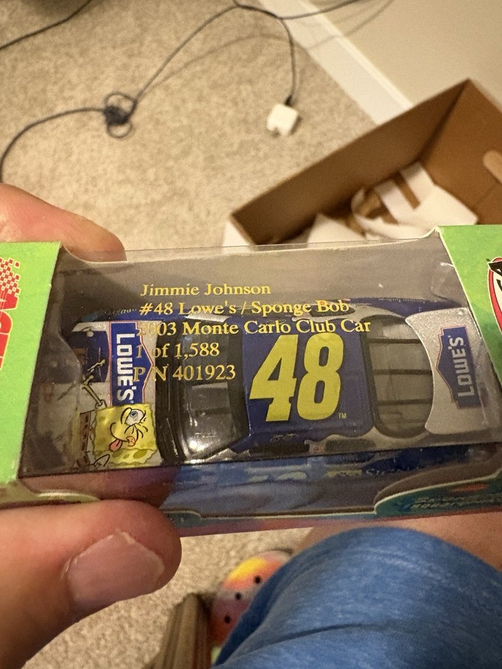 RCCA Nascar 03 Lowe’s SpongeBob #48 Jimmie Johnson 1/64 Diecast Car LE ...