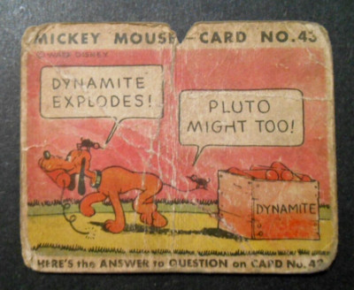 1935 Mickey Mouse Gum #43 Pluto Dynamite Explosives POOR | eBay