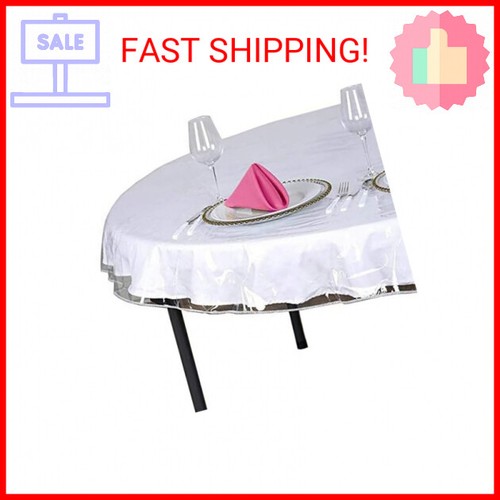 Clear Plastic Tablecloth Protector, Round Table Cloth Vinyl (60" Round ...