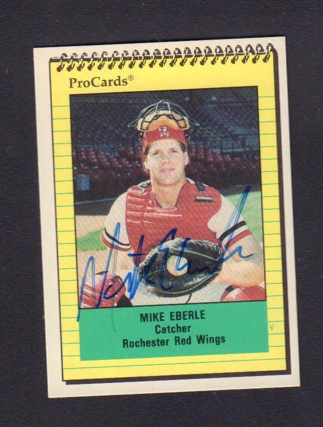 Mike Eberle Autographed Signed 1991 Rochester Red Wings jh64 | eBay