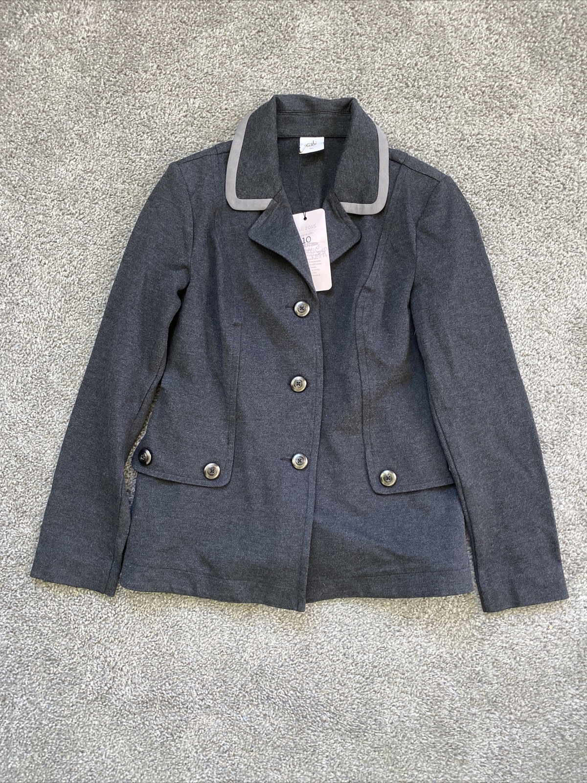 NWT Cabi #3030 Crew Blazer Small Heather Gray Ponte Riding Jacket Career | eBay