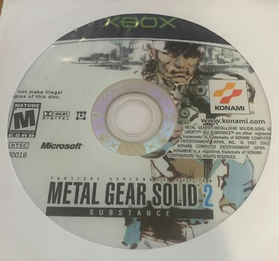 Metal Gear Solid 2: Substance (Microsoft Xbox, 2002) Disc Only ...