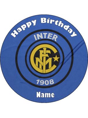 Soccer Inter Milan Cake Toppers Edible Icing Birthday Cake Soccer ...