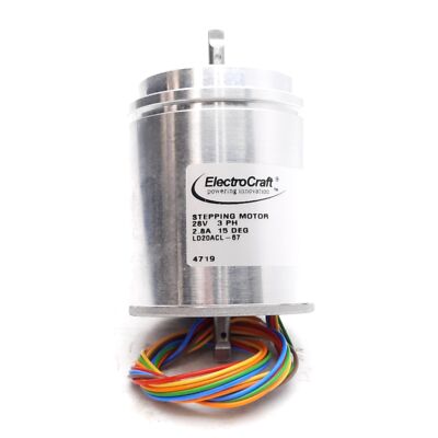 Electrocraft LD20ACL-67 Stepper Motor, 3PH 28V 2.8A, 15°/Step, ø0.185in ...