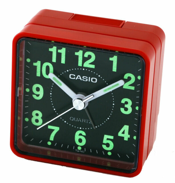 Casio Tq140 Travel Alarm Clock - Red for sale online | eBay