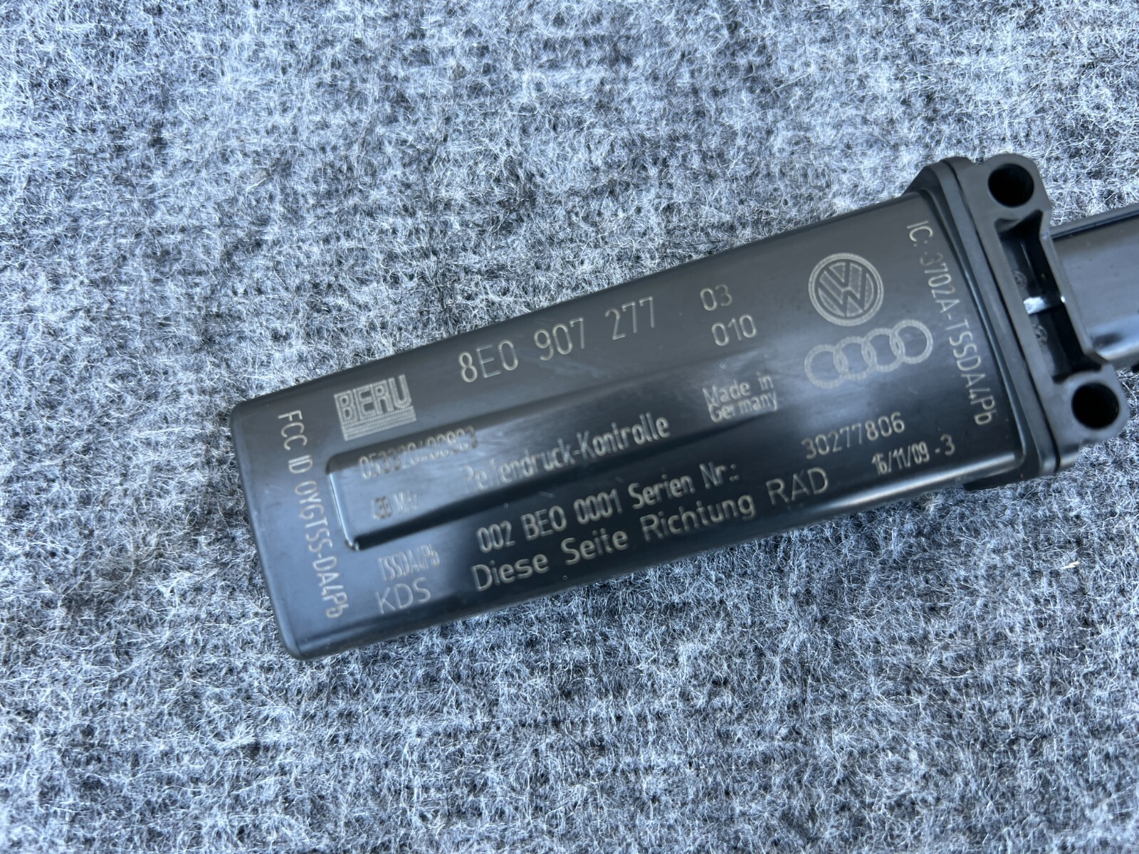 TIRE PRESSURE RDC CONTROL MODULE 8e0907277 PORSCHE PANAMERA (2010-2016 ...