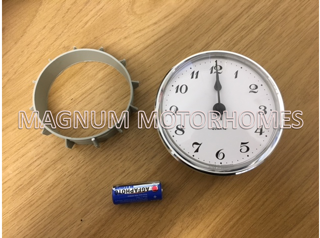 Caravan 72mm Round Clock Silver ME521 Caravan/Motorhome/Boat | eBay UK