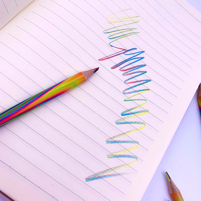 Rainbow Pencil Four-color Core Pencil Graffiti Drawing Stationery ...