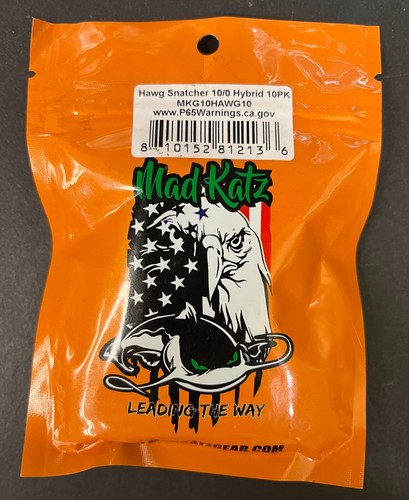 Mad Katz Hawg Snatcher 10/0 Hybrid 10 Pack Fishing Hooks NEW | eBay