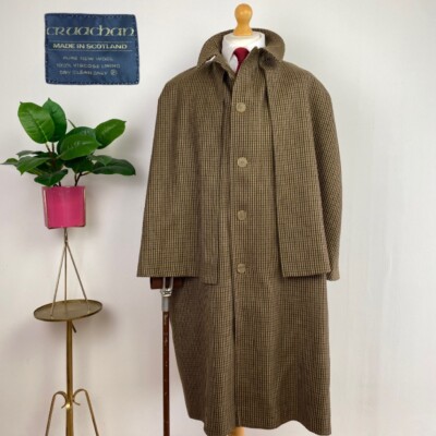 Men’s SCOTTISH (48/50) Houndstooth TWEED Inverness CAPE Poncho Cruachan ...