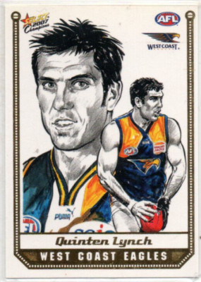 2007 AFL SELECT CHAMPIONS SKETCH CARD - SK30 Quinten LYNCH (WEST COAST ...