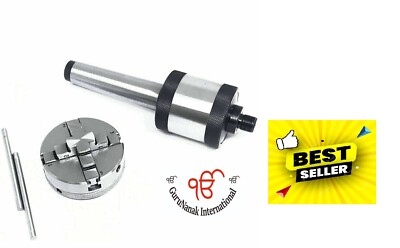 Revolving Center MT2 Shank 3 Jaw 2-1/2" 65mm Self Centering Baby Lathe ...