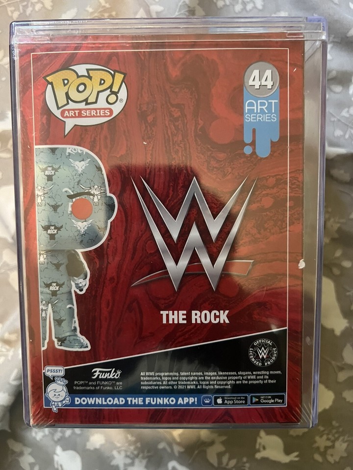 Funko Pop Art Series The Rock #44 WWE Vinyl Figure Sealed With Stack | eBay