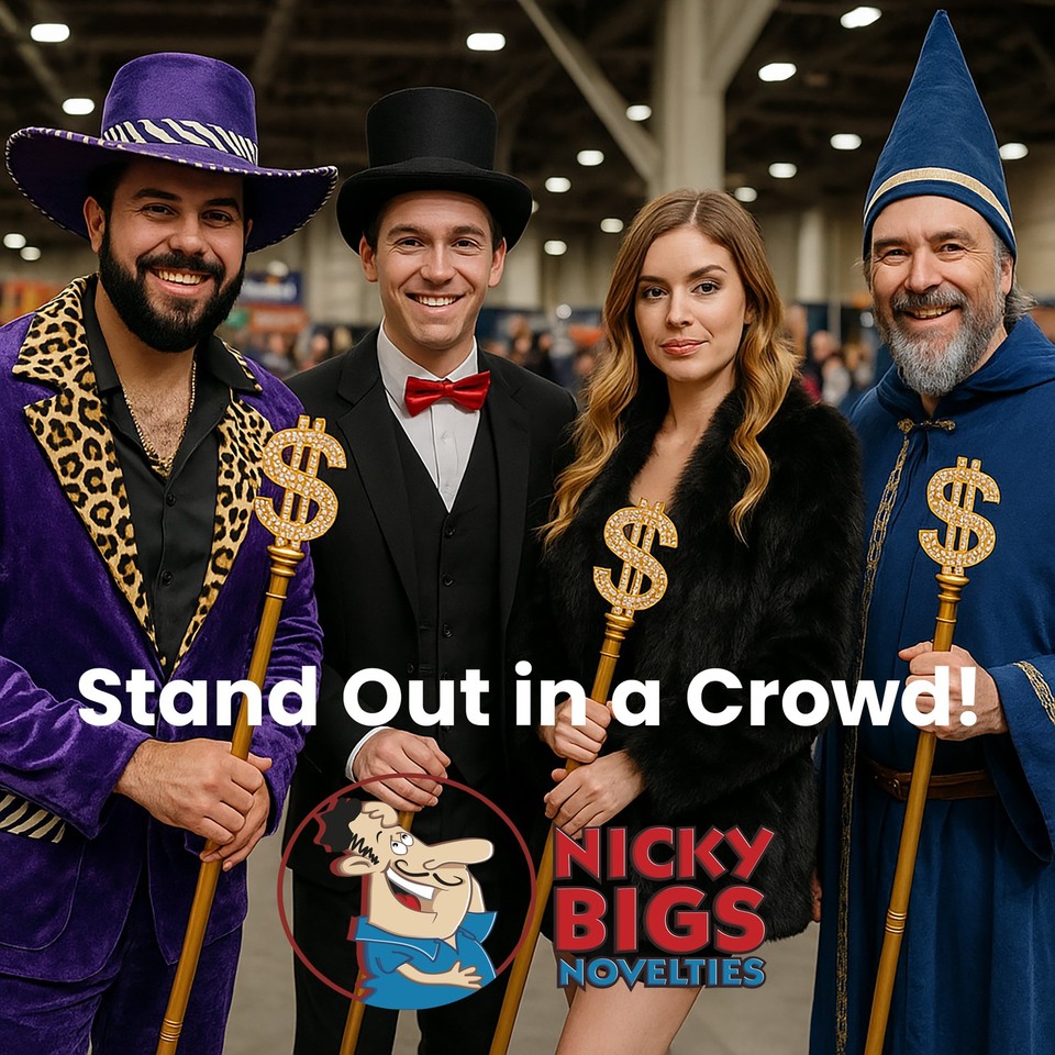 49.5" Tall Sign Money Cane Adjustable Cosplay Pimp Staff Halloween ...