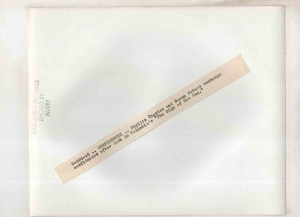 o98751 1948 orig photo Susan Peters, Phyllis Thaxter - film The Sign of ...