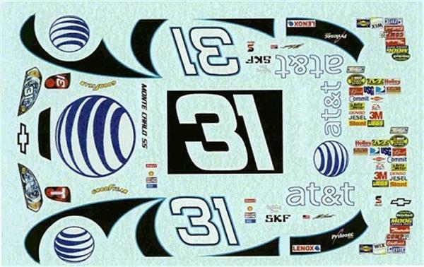 Winscals #31 AT&T 2007-Jeff Burton Nascar decal | eBay