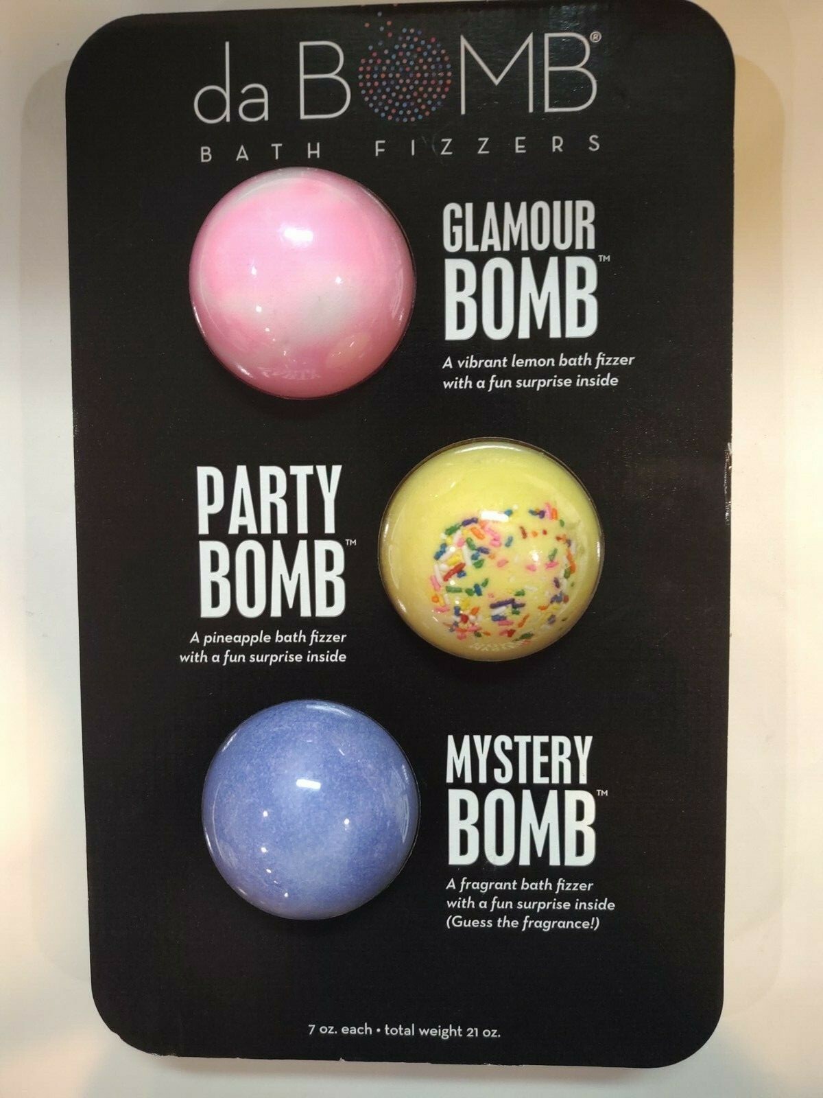 da BOMB Bath Fizzers 3 Piece Set (Glamour Bomb, Party Bomb, Mystery ...