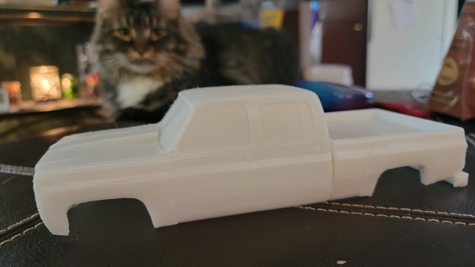 SCX24 SQUAREBODY CHEVY K30 Bed/CAB 155mm Wb DIY HARD BODY 4 AXIAL ...