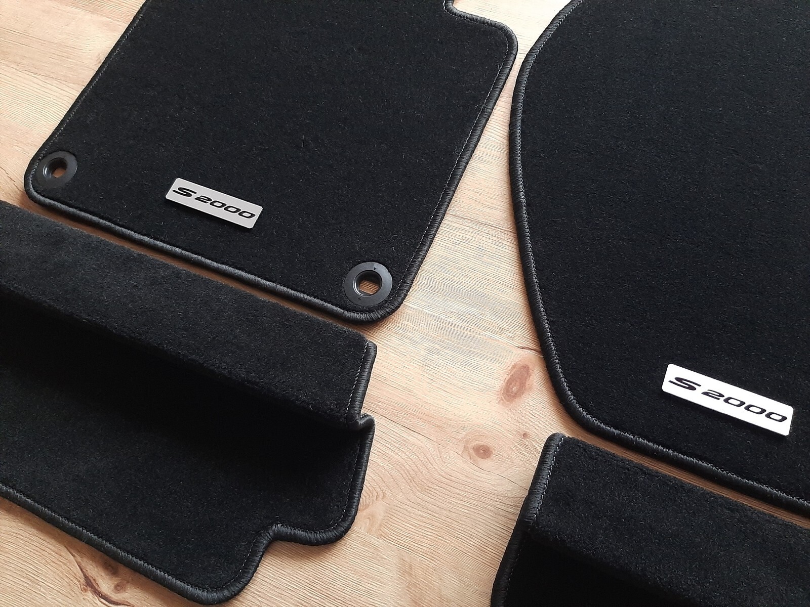 Rugs Honda S2000,AP1,AP2, set of 4 pieces, BLACK,thickness 10mm ...