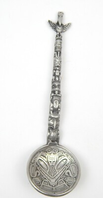 5V Pewter Canada Souvenir Collector Spoon Totem Poles Native People ...