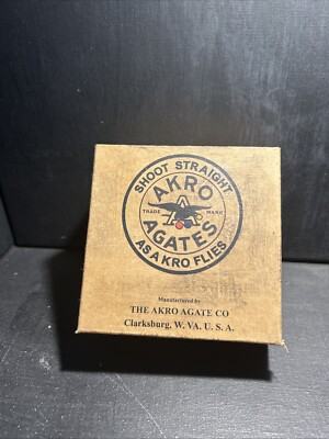 1 Akro Agate Company Shoot Straight Deep Marble Box | eBay