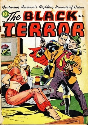 BLACK TERROR COMIC BOOK COVER *2X3 FRIDGE MAGNET* VINTAGE GOLDEN AGE ...