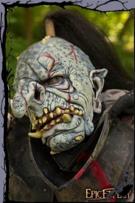 Larp Latex Maske - Troll mit Haaren 59-61cm Epic Armoury | eBay.de