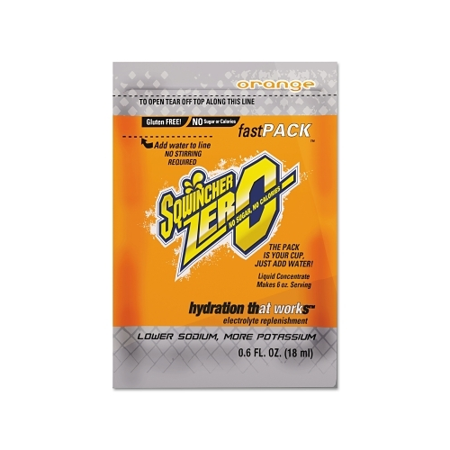 Sqwincher Zero Sugar-Free Fast Pack®, 0.6 Oz, Yields 6 Oz, Orange - 200 ...