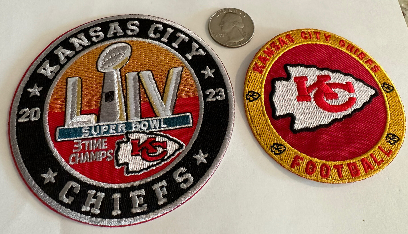 2-KANSAS CITY CHIEFS Vintage Style iron on patches 4”x 4” & 3”x 3 ...