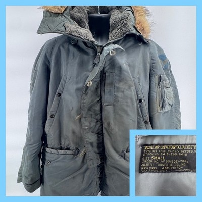 US Air Force Air Crew Heavy Attached Jacket N3B Spec Small Gray Vintage ...