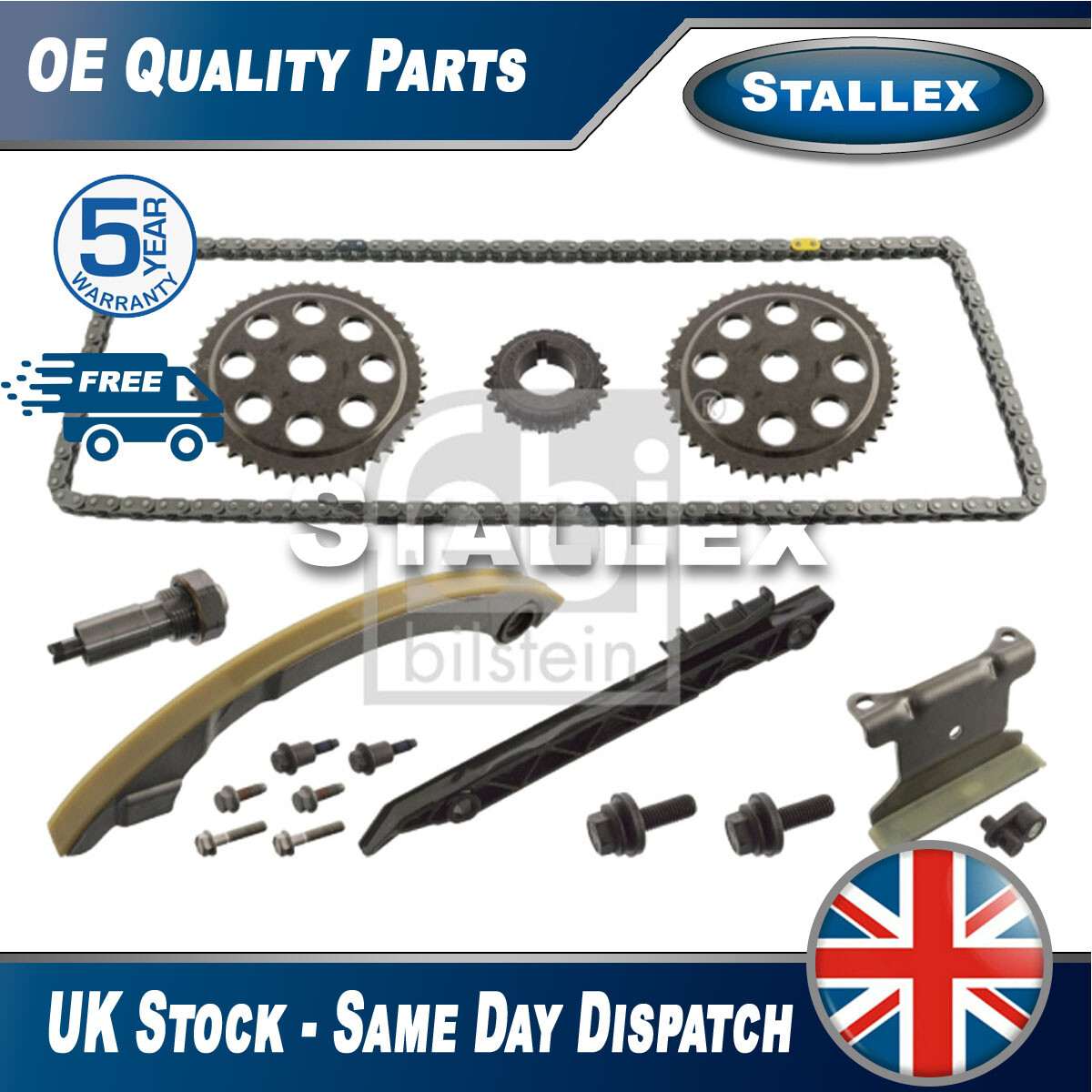 Fits Vauxhall Vectra Astra Zafira 2.1 2.2 Timing Chain Kit Stallex ...