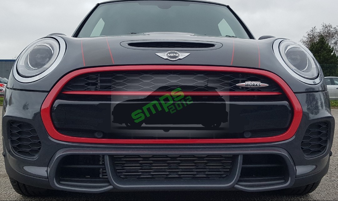 Mini F56 Front JCW Red Gloss Grille Surround Cover, Cooper S, JCW (F55 ...