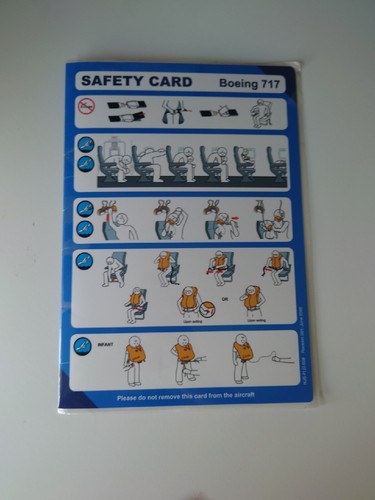 Cobham Boeing 717 Rev001 June 2005 Safety Card | eBay