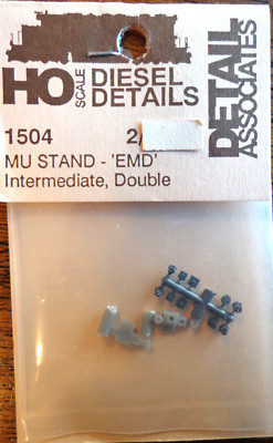 Detail Associates HO #1504 MU Stands - Intermediate GP/SD -- Double pkg ...