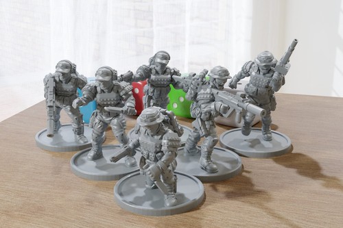 Scout Ranger Squad 28mm / 32mm - Cyberpunk - Modern Warfare Miniature ...